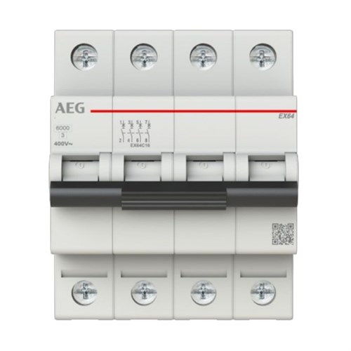 Aeg automatsikring c6 4p 10 ka 5401031902 4053546091755 ex64c06